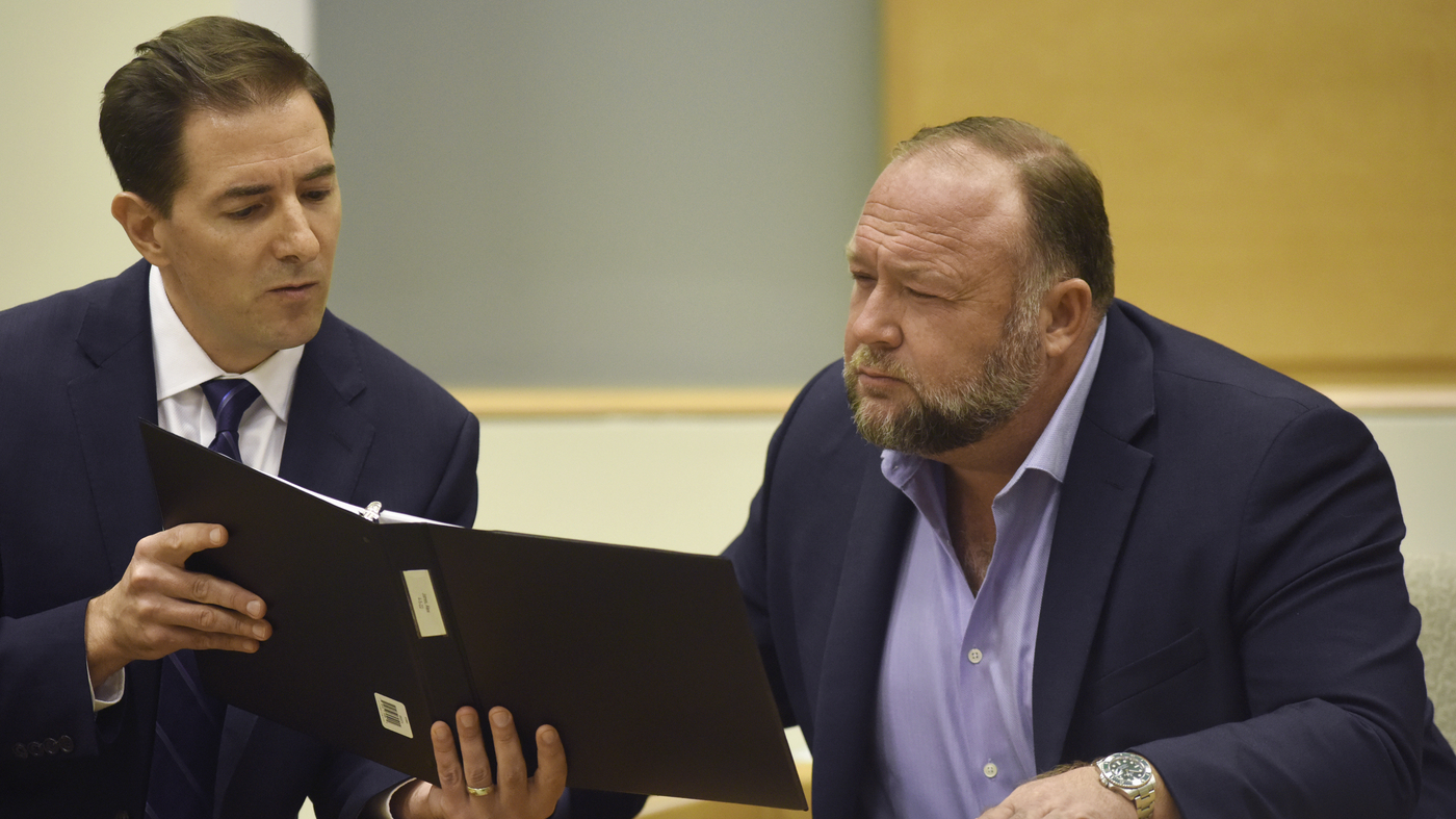 Alex Jones testifies at his latest trial over Sandy Hook hoax claims : NPR