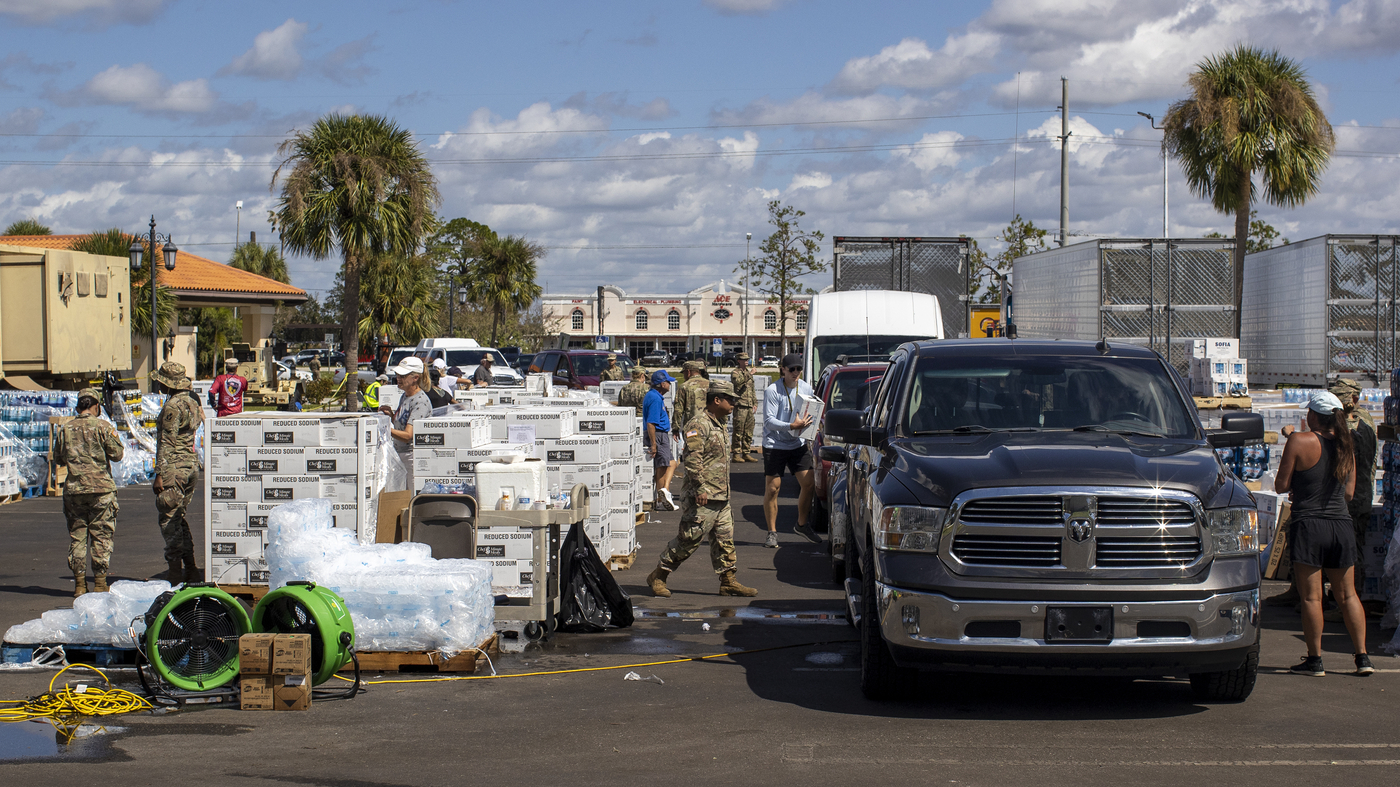 One week after Hurricane Ian hit North Port, Fla., cleanup begins. : NPR