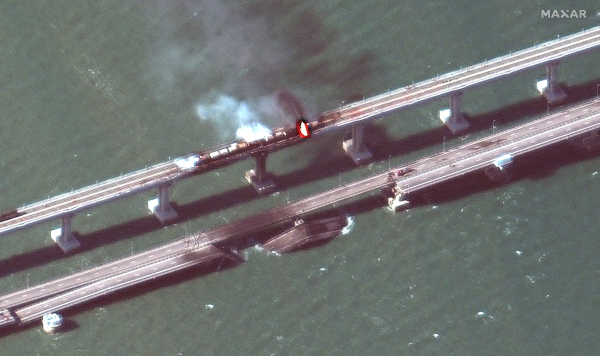 Crimea bridge blast could escalate Russia's war in Ukraine : NPR Crimea bridge blast could escalate Russia's war in Ukraine : NPR