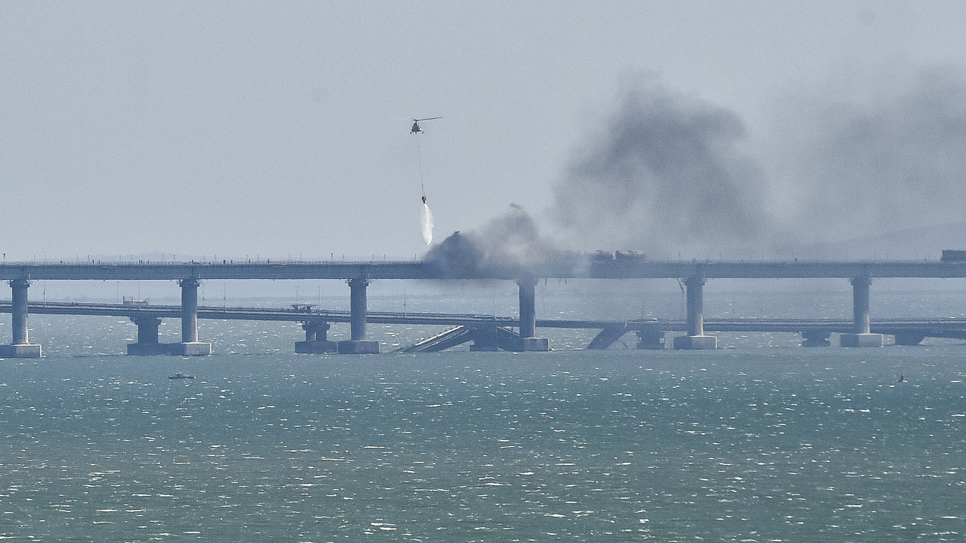 Crimea bridge blast could escalate Russia's war in Ukraine : NPR