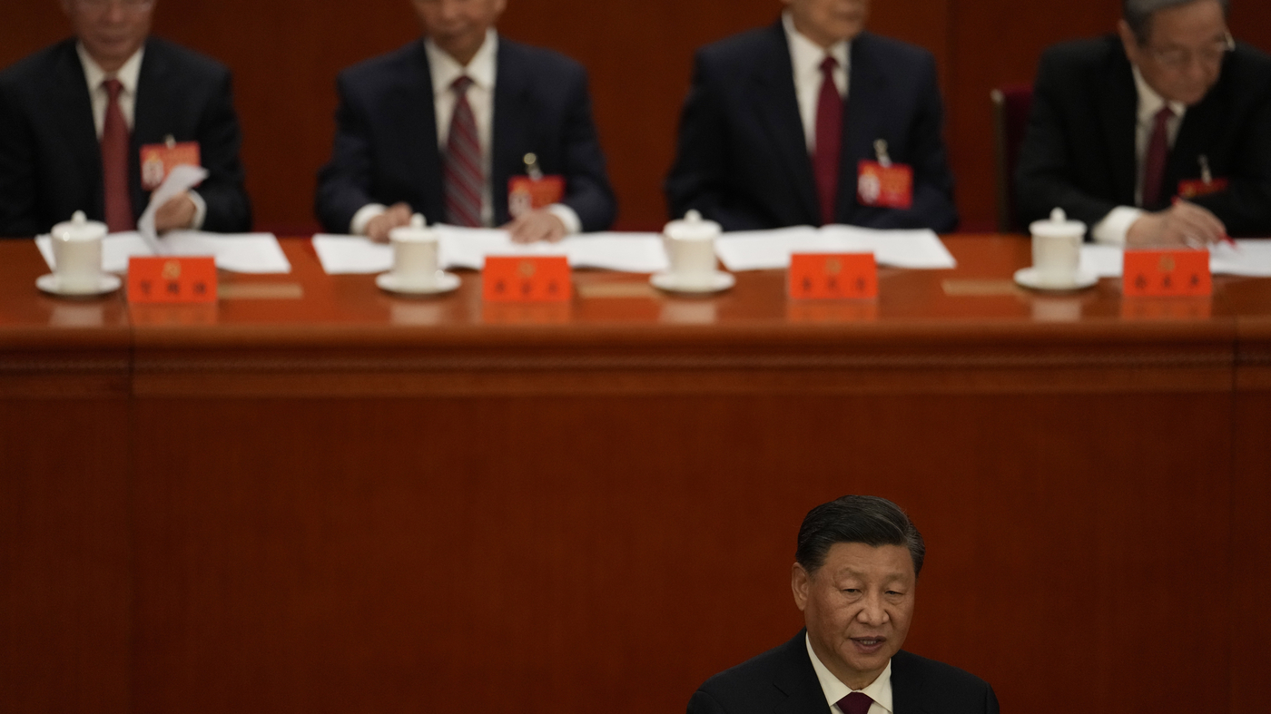 Xi signals continuity in his China Communist Party congress speech : NPR