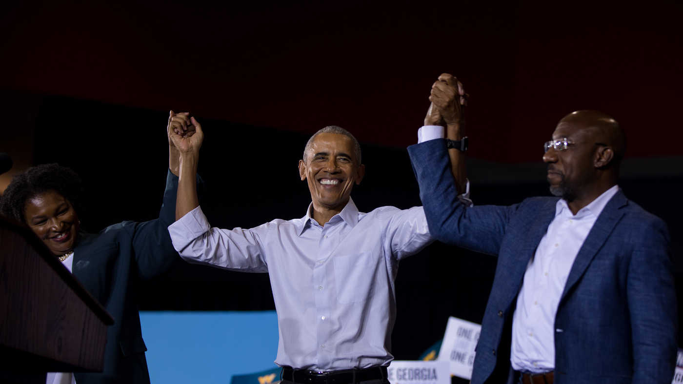 Obama campaigns for Warnock, Abrams in push for Georgia to vote for ...