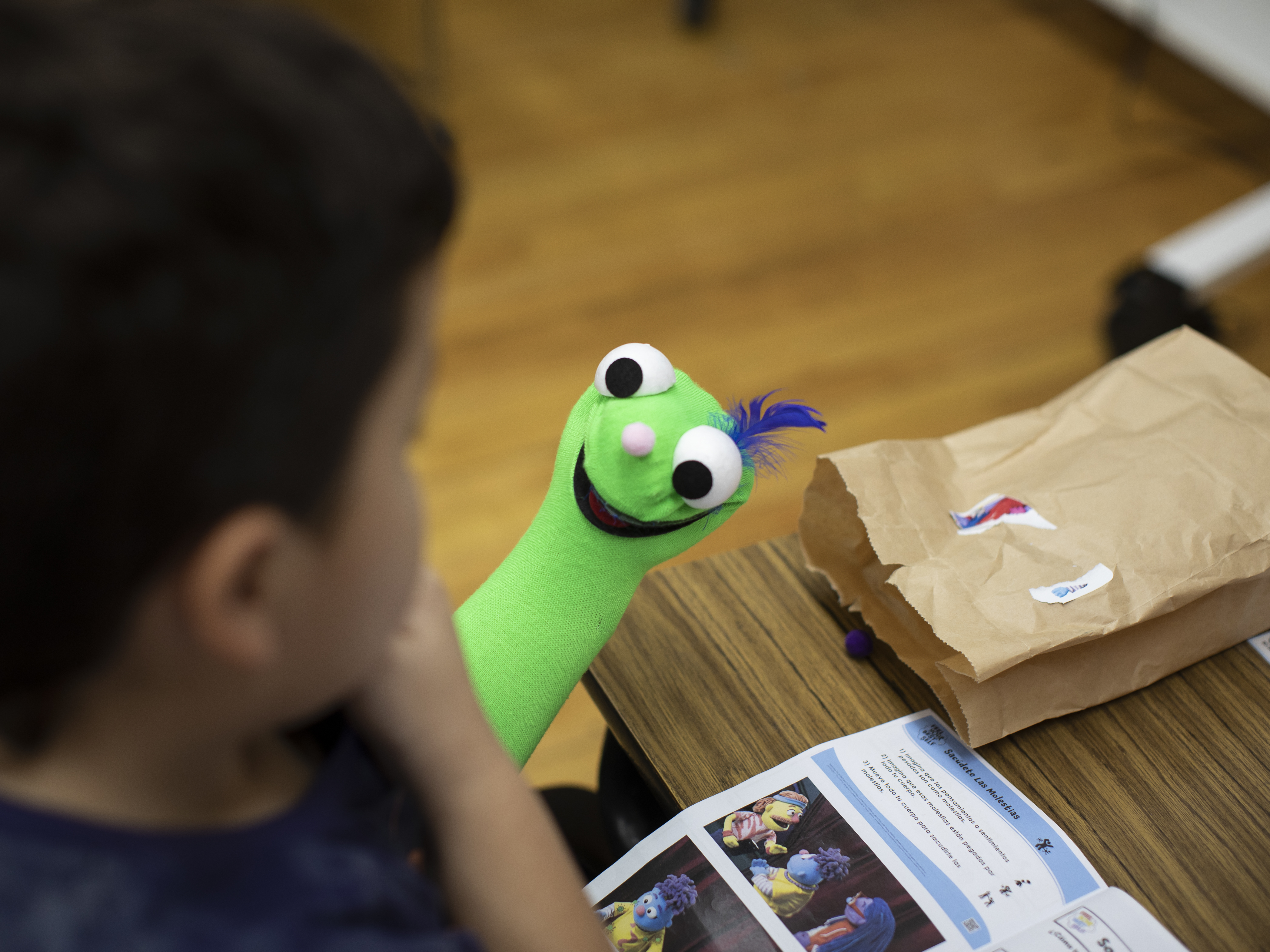 In one first-grade classroom, puppets teach children to 'shake out the ...