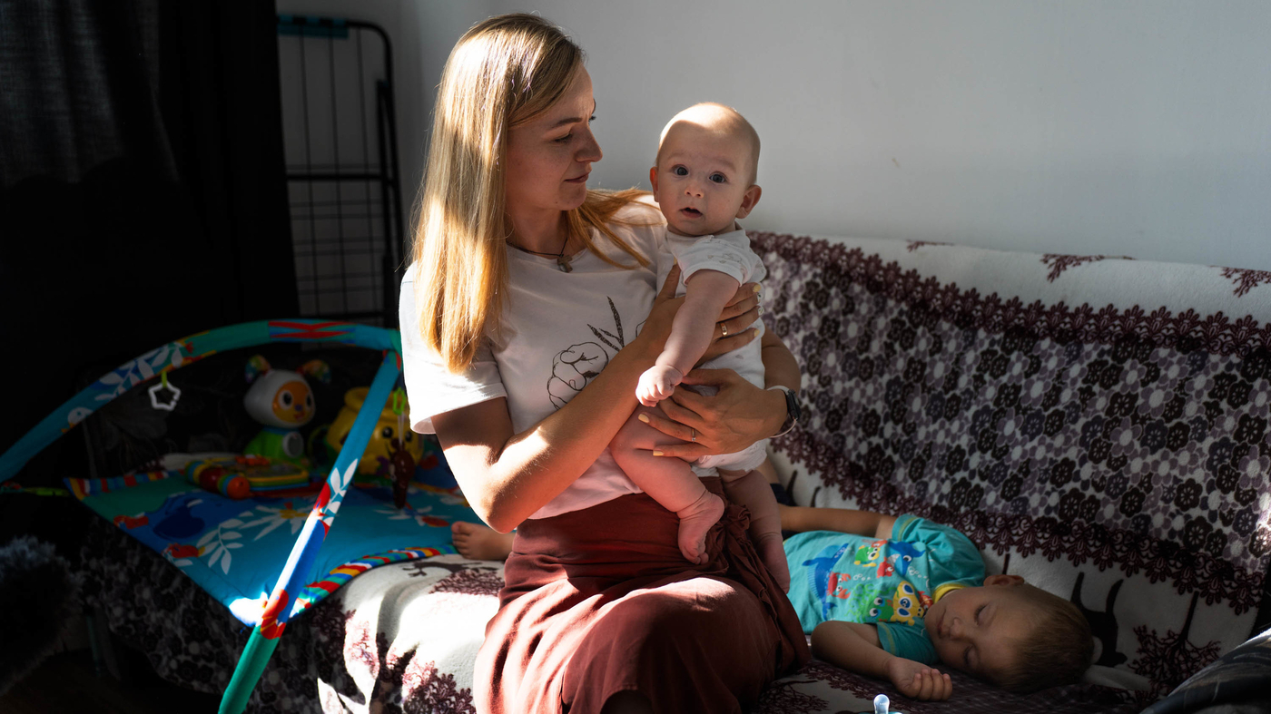 Raising a newborn during war : NPR