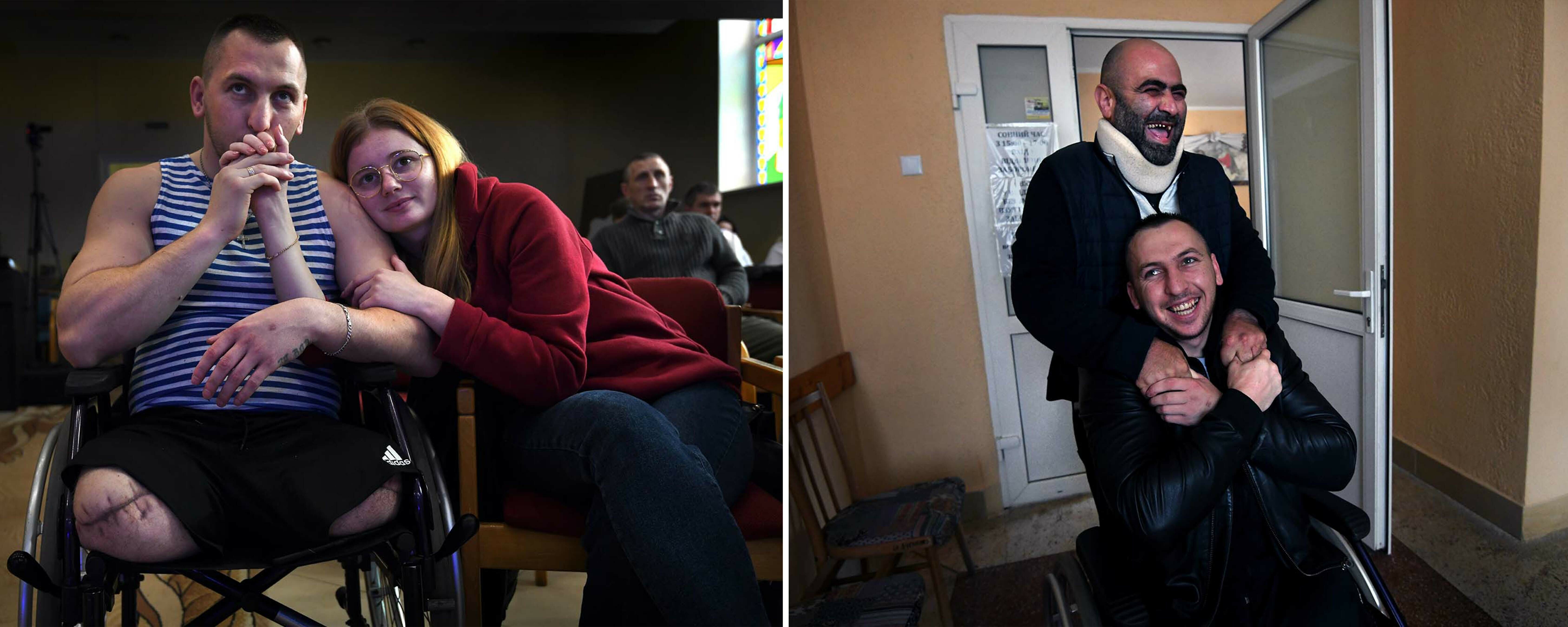 He lost his legs fighting for Ukraine. But this story is about love ...