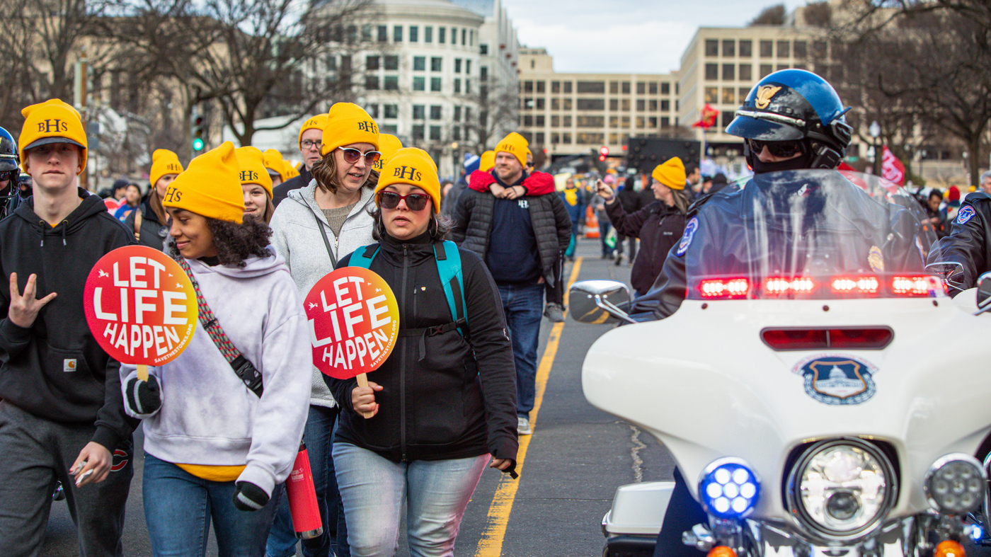 March for Life protesters demonstrate in D.C. post-Roe : NPR