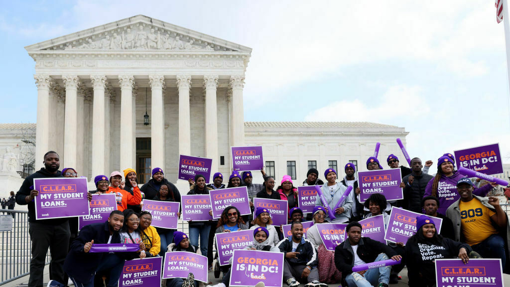 Conservative and liberals split at Supreme Court over Biden student ...