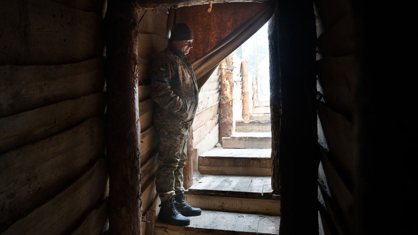 Ukrainian troops fortify Belarus border : NPR