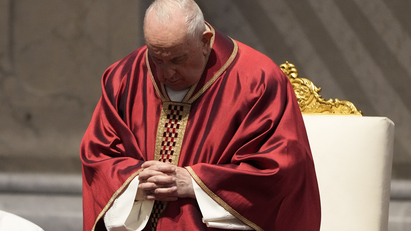 Pope Francis skipped Good Friday at the Colosseum in chilly Rome : NPR