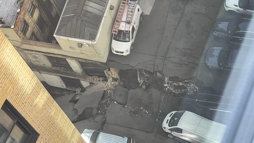 1 person is dead after a parking garage collapses in New York City : NPR