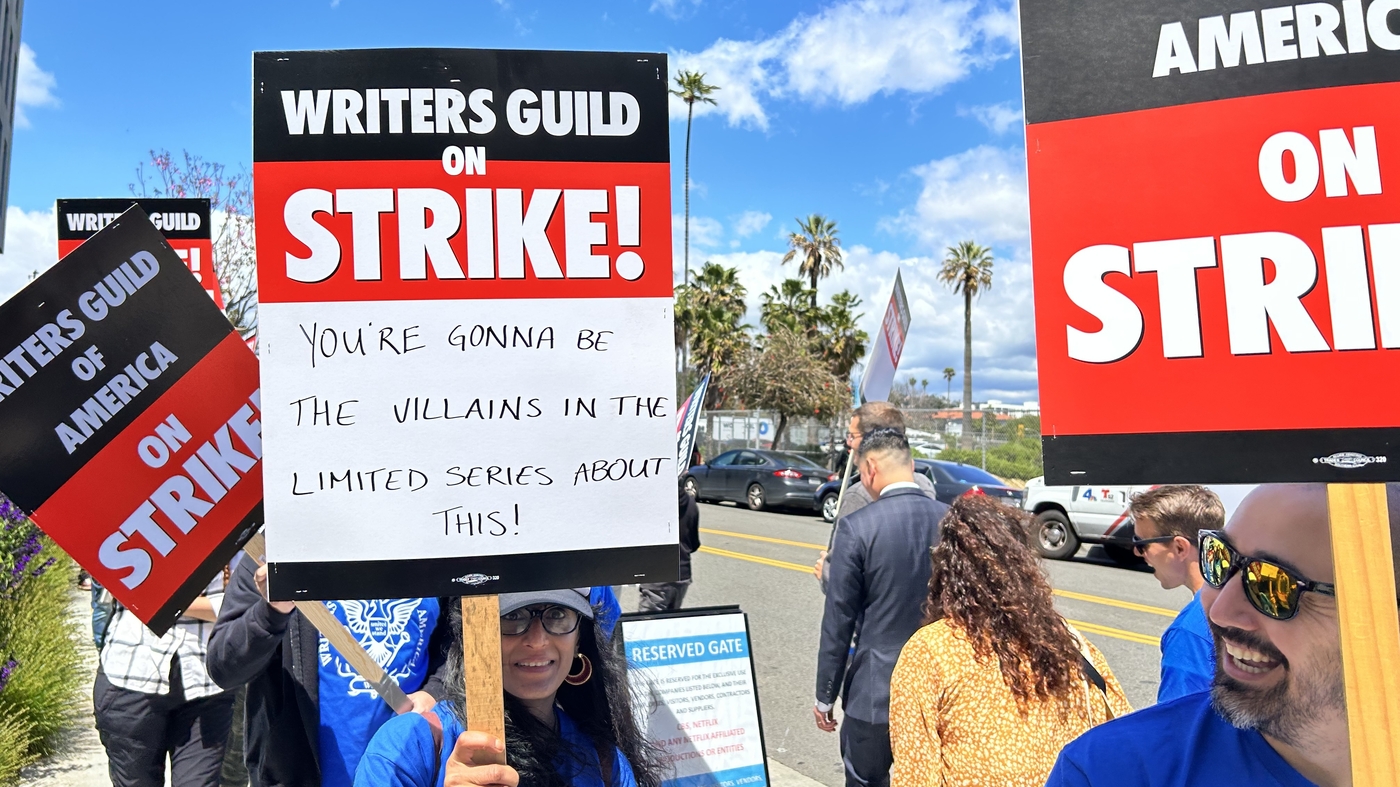 The best signs of the WGA picket line : NPR