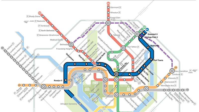 Silver Line Metro Map