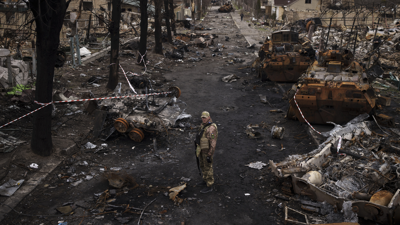 Ravaged by Russian troops, Ukraine's Bucha rises from the ashes : NPR