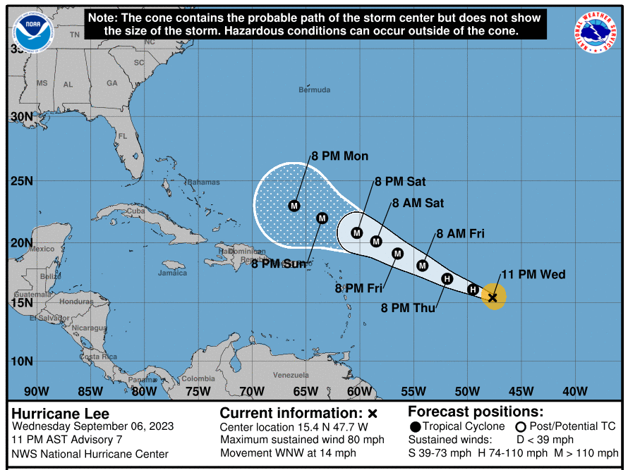Lee is a hurricane now and will be a 'major' storm soon — with 155 mph ...