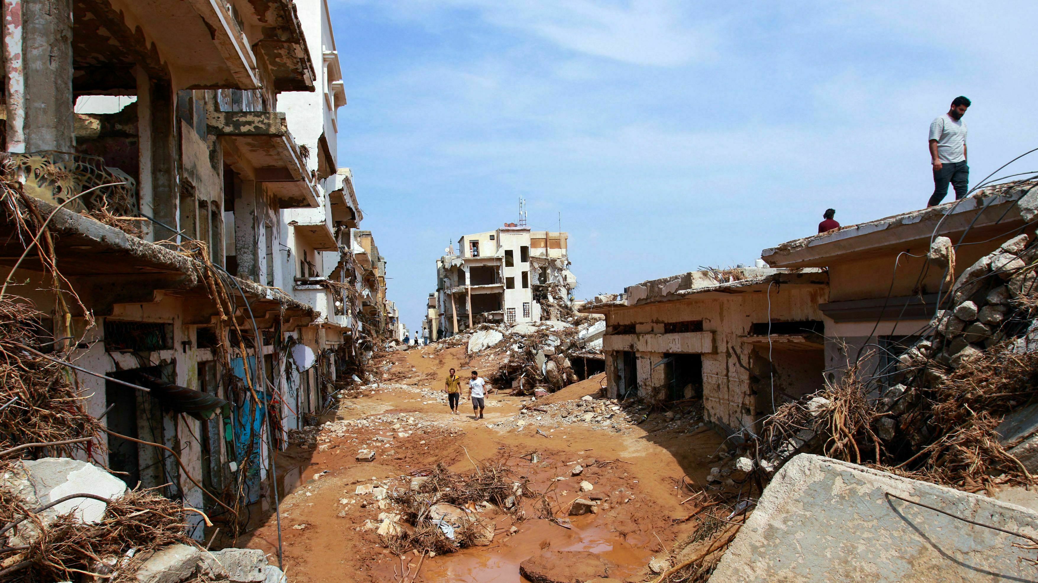 Libya fears a spiraling death toll from powerful storm floods | NPR