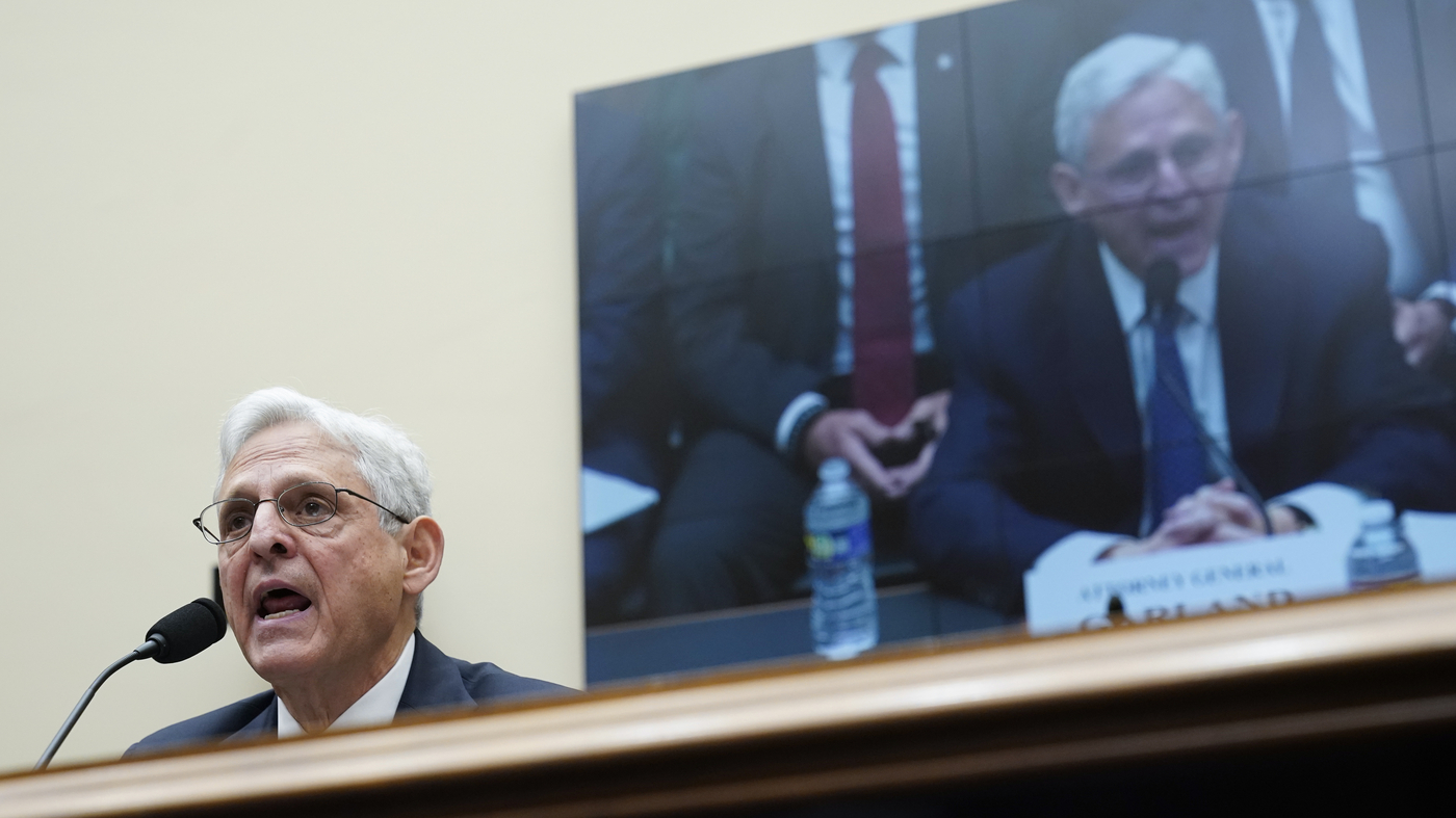 Attorney General Garland takes hot seat in House hearing : NPR