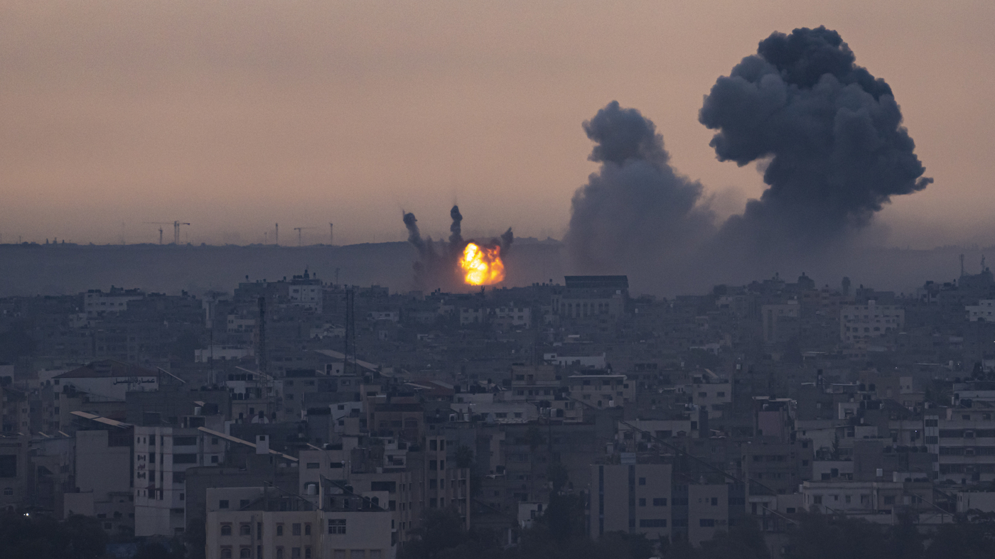 Israel unleashes attacks on Gaza as Hamas threatens hostages' lives : NPR