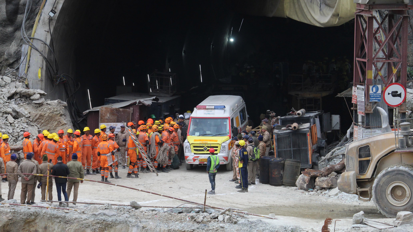 India tunnel rescue: All 41 workers freed after being trapped over 2 ...