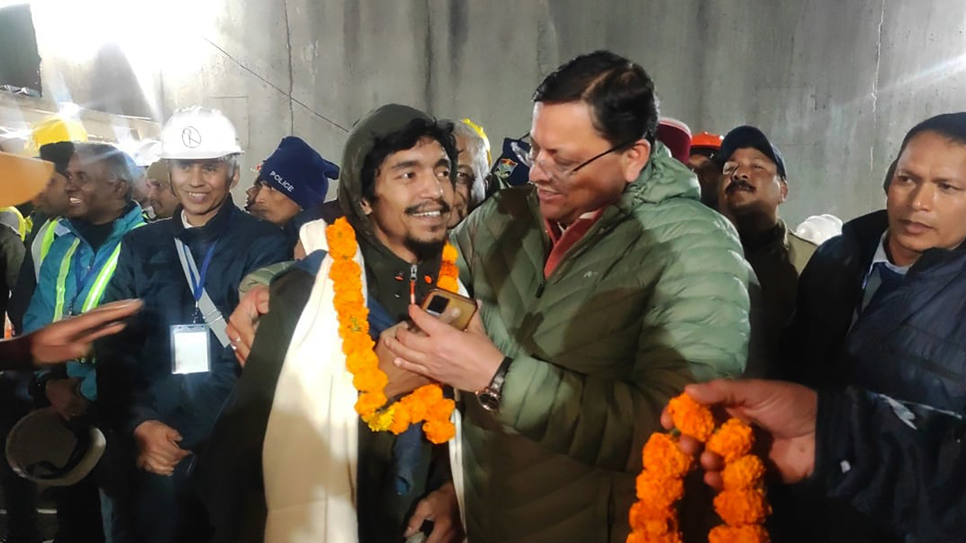 India tunnel rescue: All 41 workers freed after being trapped over 2 ...