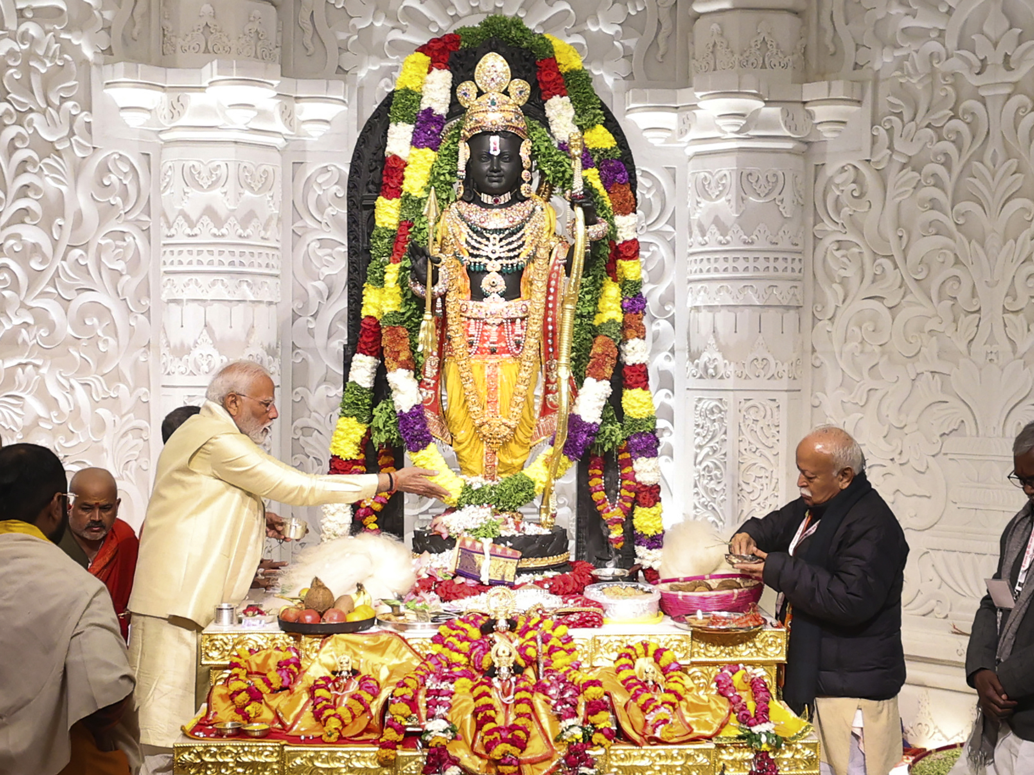 India's Modi inaugurates a long-promised but controversial Hindu temple ...