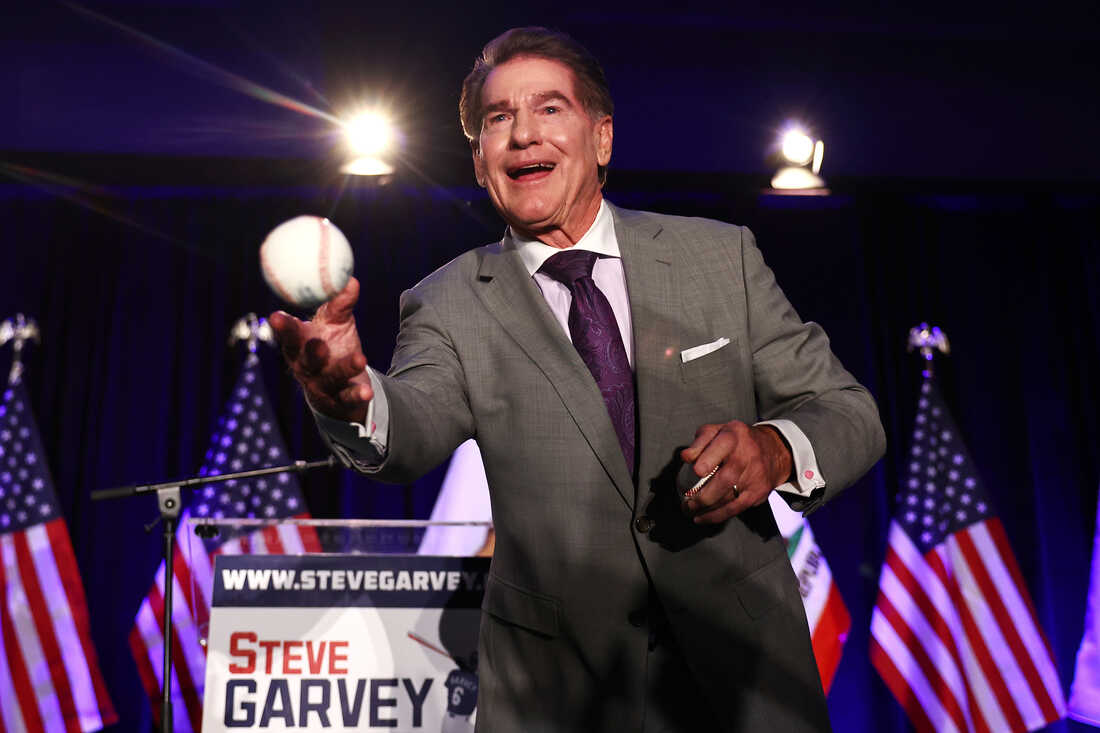 Ex-baseball star Steve Garvey aims for the wall in U.S. Senate bid : NPR