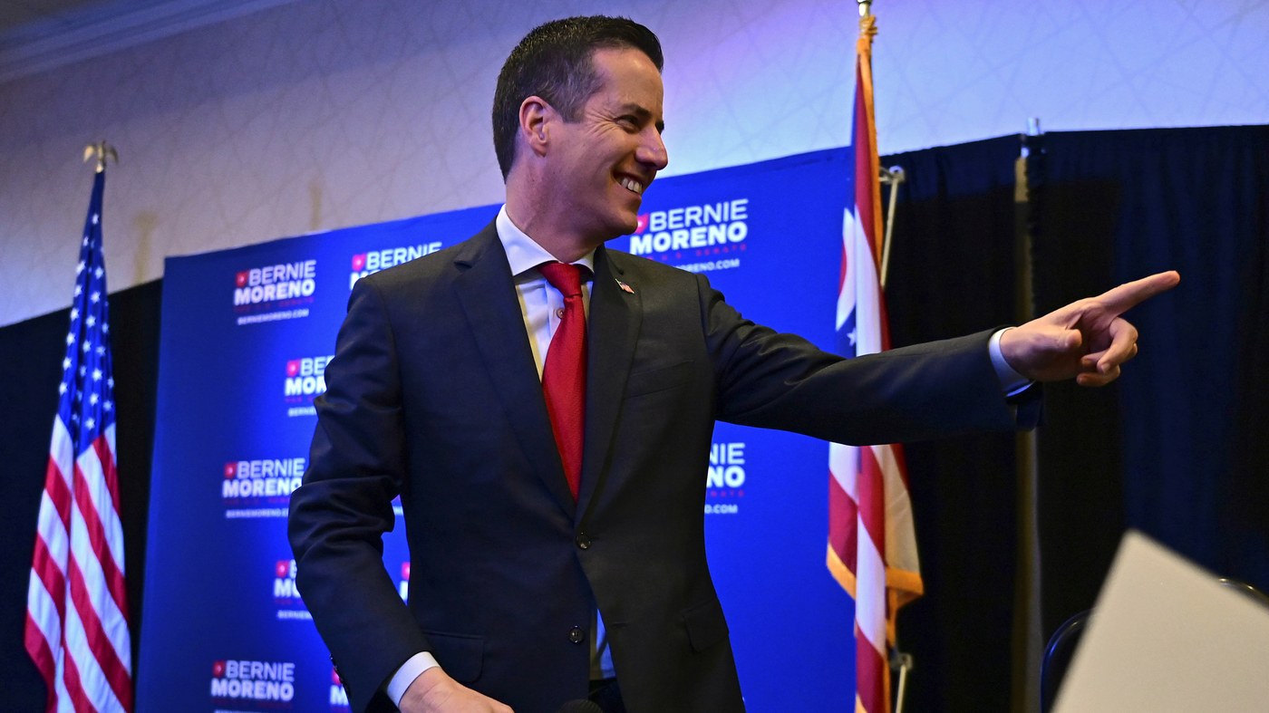 Trump-endorsed Senate pick Bernie Moreno wins Ohio GOP Primary : NPR
