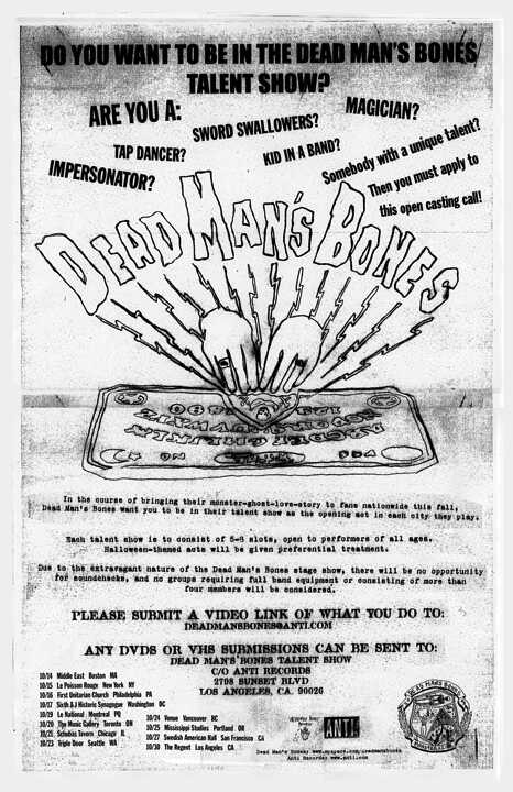 Dead Man's Bones Hold Talent Contest : All Songs Considered : NPR