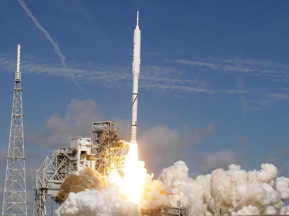 NASA's New Rocket Lifts Off On Short Test Flight : NPR