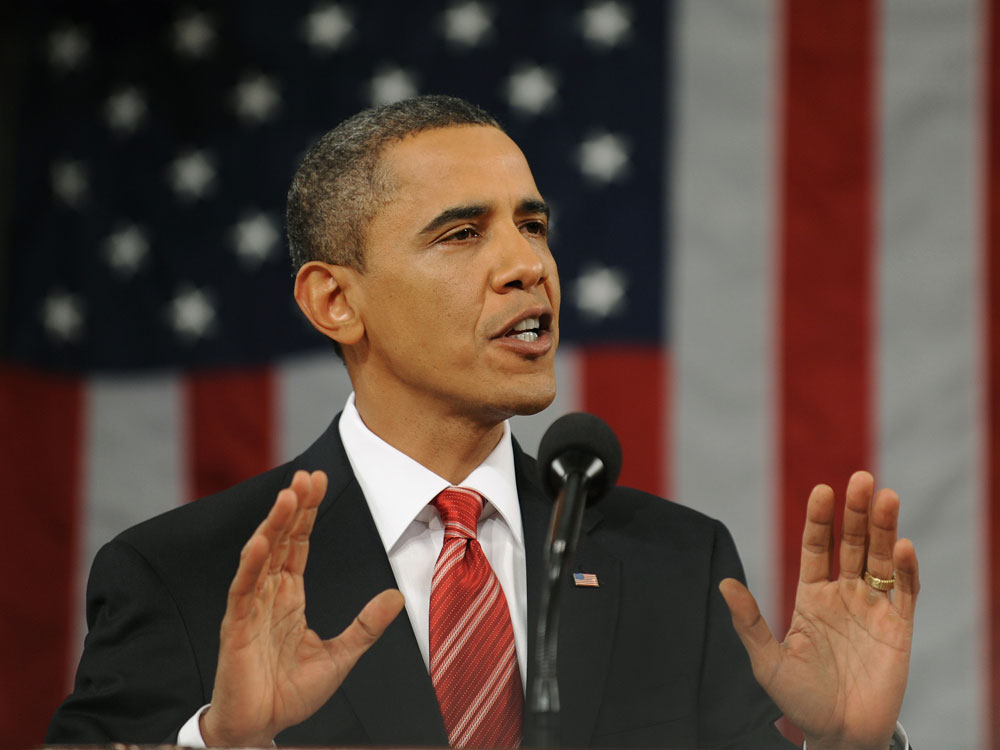 Barack Obama American Flag
