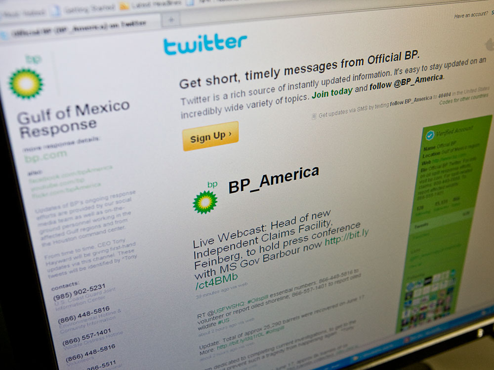 Can BP Tweet Its Way To A Better Image? : NPR
