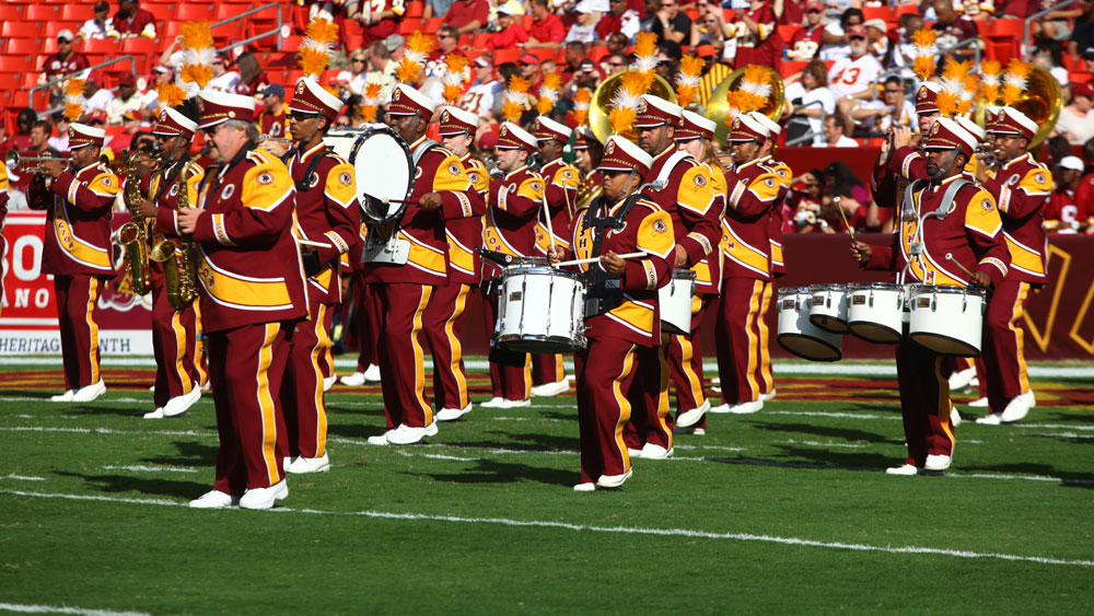 On The Field With Football's Oldest Marching Band : The Record : NPR