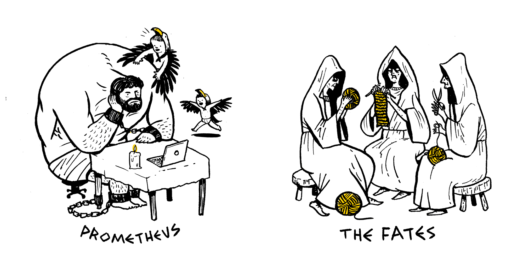 Greek Mythology Inspires Illustrator When Drawing Life In During The ...