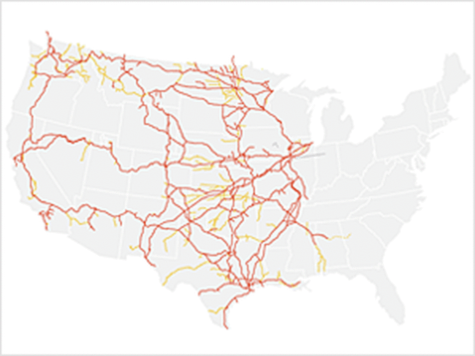 Burlington Northern Track Map