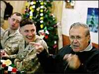 Rumsfeld Visits Troops in Iraq : NPR