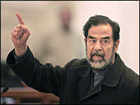 Saddam, Boycotting Defendants Forced Back to Trial : NPR