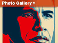 Posters Show Obama as Superhero, Sun God, Saint : NPR